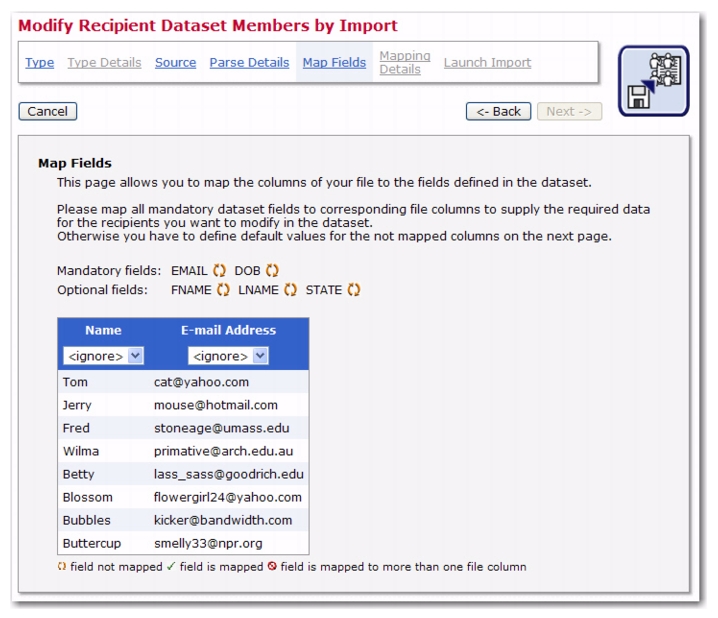 Adding and Maintaining Dataset Members and List Subscribers